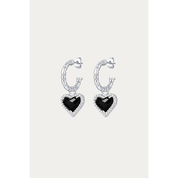 F+H STUDIOS | Jewelry | New Fh Studios Whitney Gemstone Heart Earrings ...